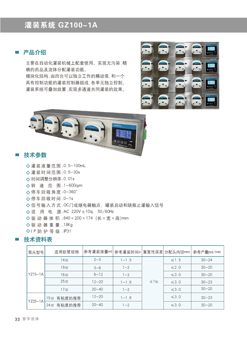 慧宇高精度多通道灌装系统GZ100-1A_参数_价格-仪器信息网