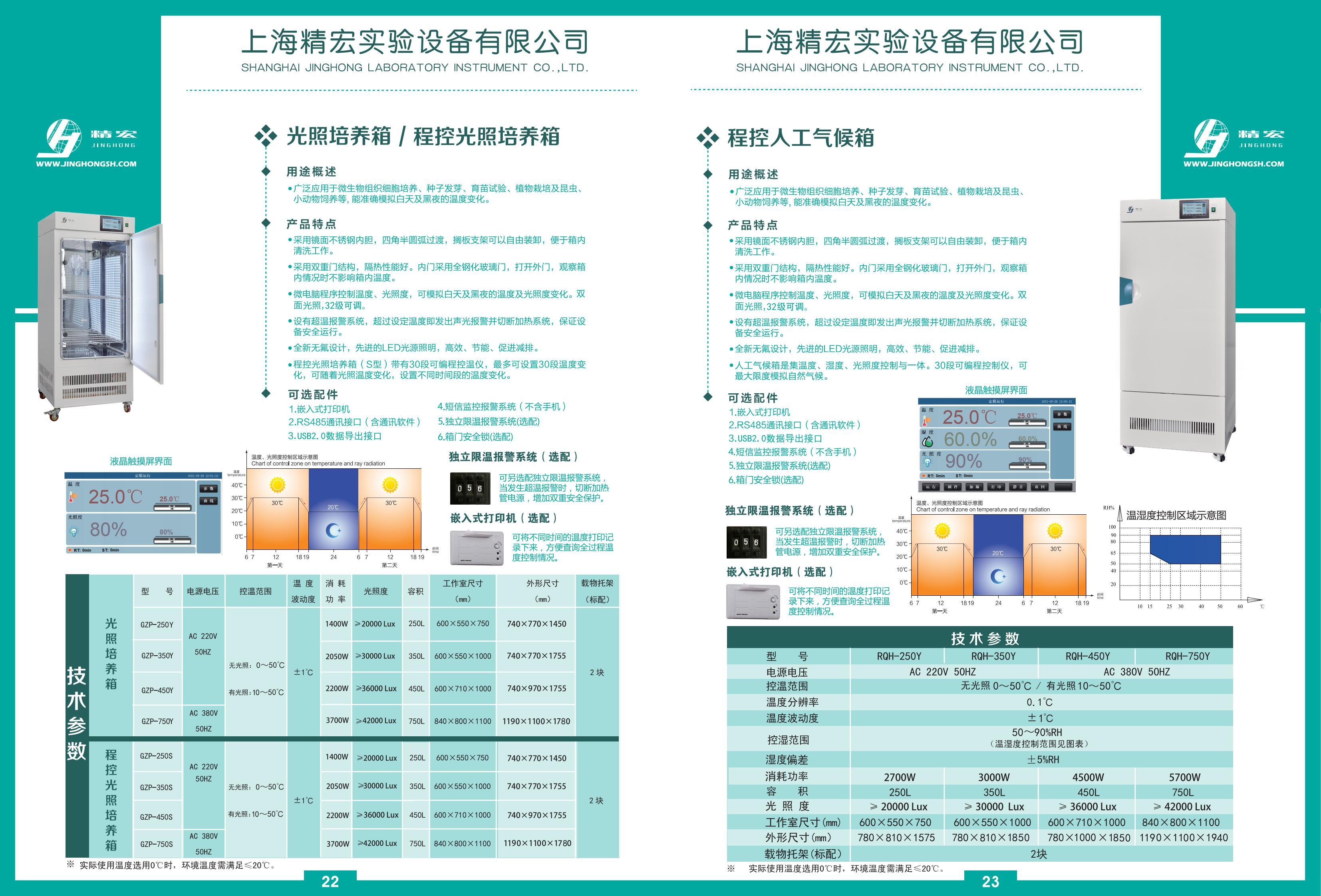 精宏程控人工气候箱RQH-250Y/350Y/450Y/750Y_参数_价格-仪器信息网