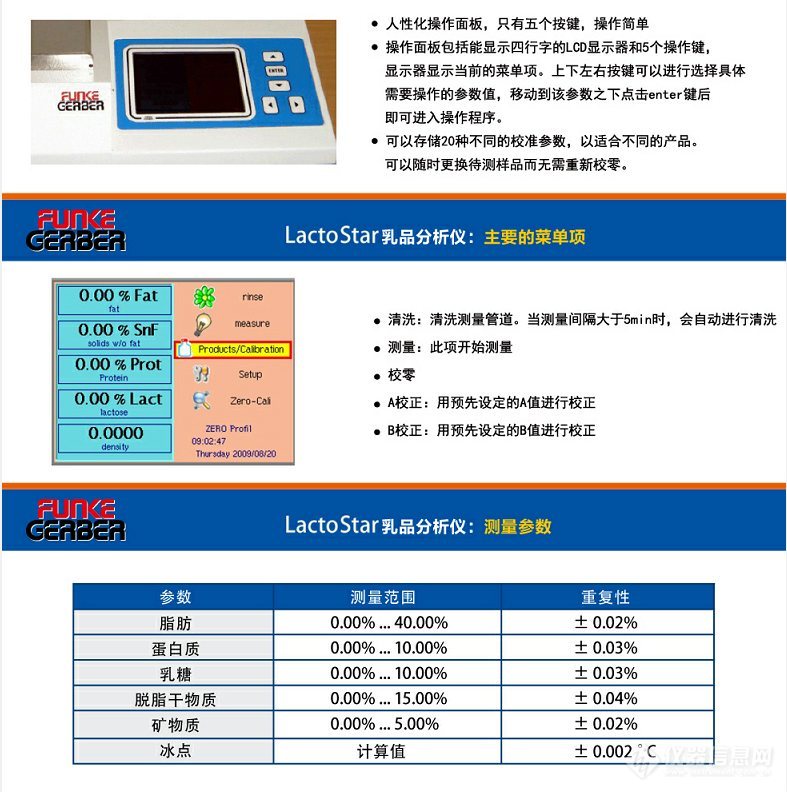 德国盖博Gerber LactoStar乳品分析仪_参数_价格-仪器信息网