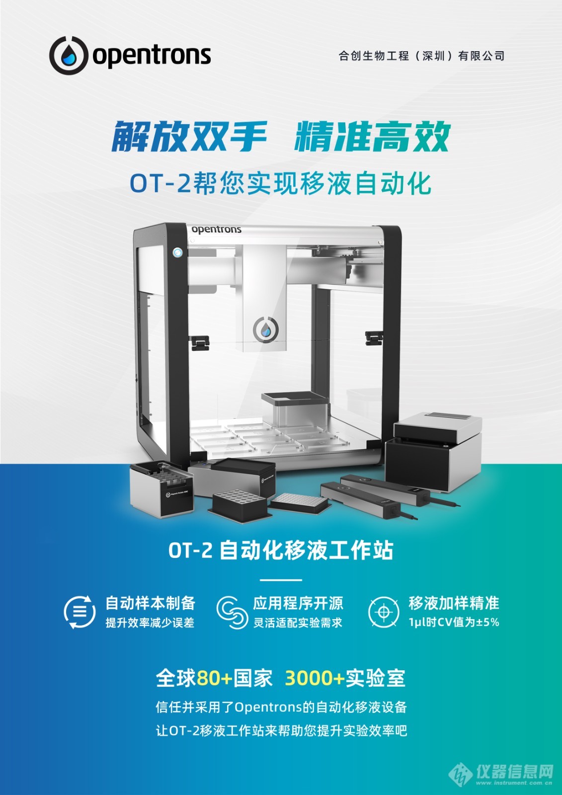 Opentrons 自动化移液机器人OT-2_价格-合创生物工程（深圳）有限公司