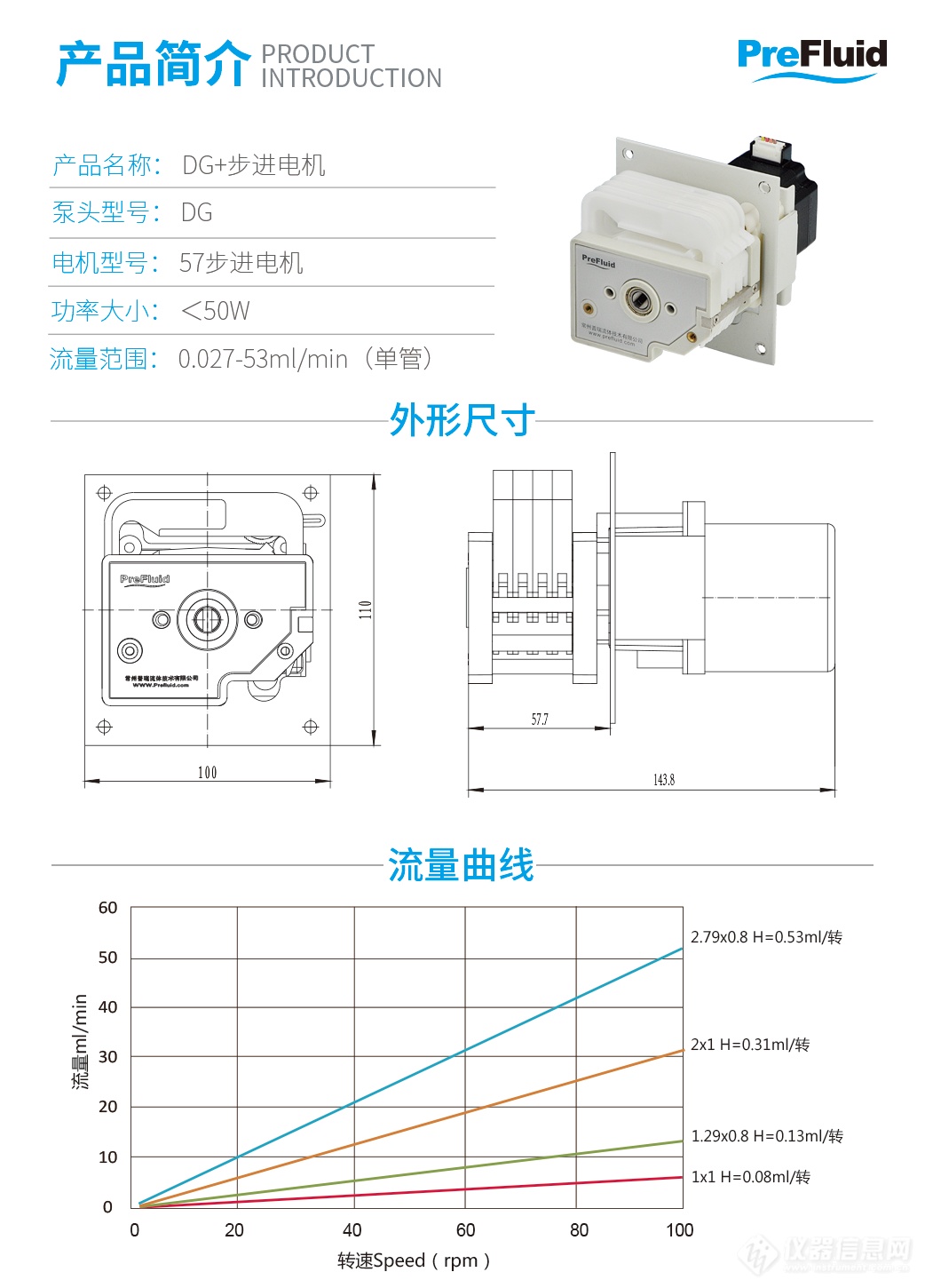 Prefluid普瑞流体OEM蠕动泵DG_参数_价格-仪器信息网