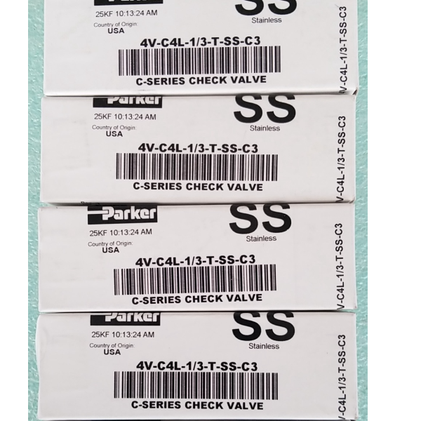 ParkerPARKER 单向阀 4V-C4L-1/3-T-SS-C3 CHECK VALVE_报价 - 上海伟务低温真空设备有限公司