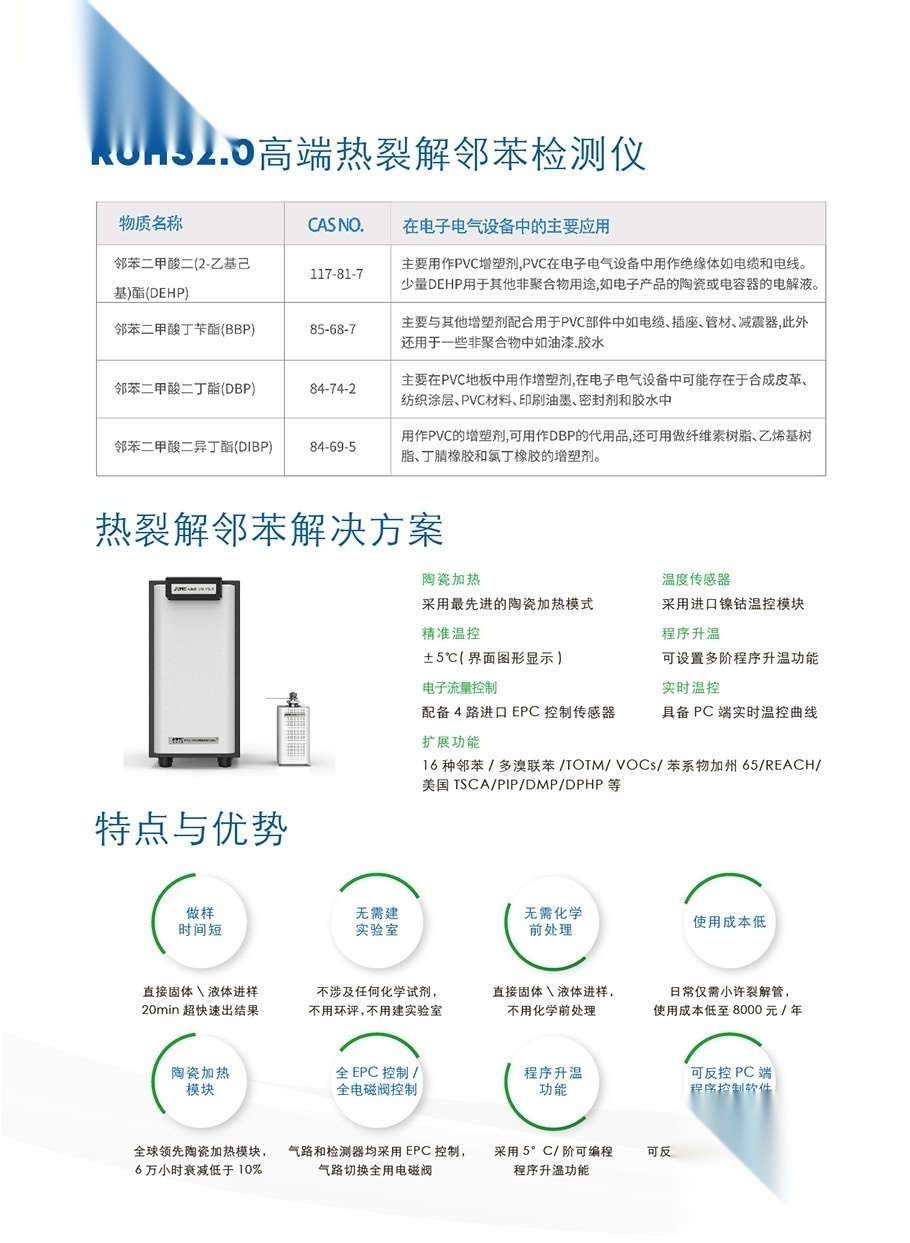 Rohs2.0系列产品PYGC- 450 热裂解脱 气相色谱 Rohs2.0新增4项邻苯检测_参数_价格-仪器信息网