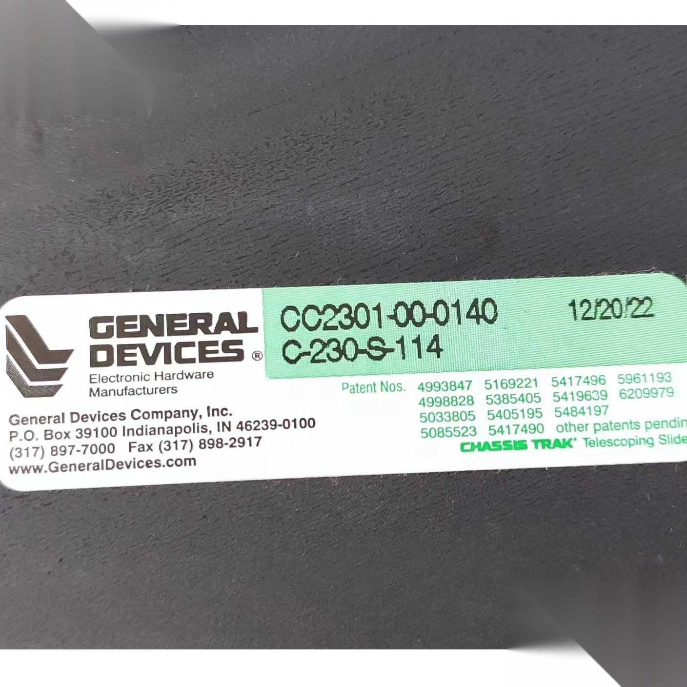C-230-S-114 美国GENERAL DEVICES直线伸缩导轨_参数_价格-仪器信息网