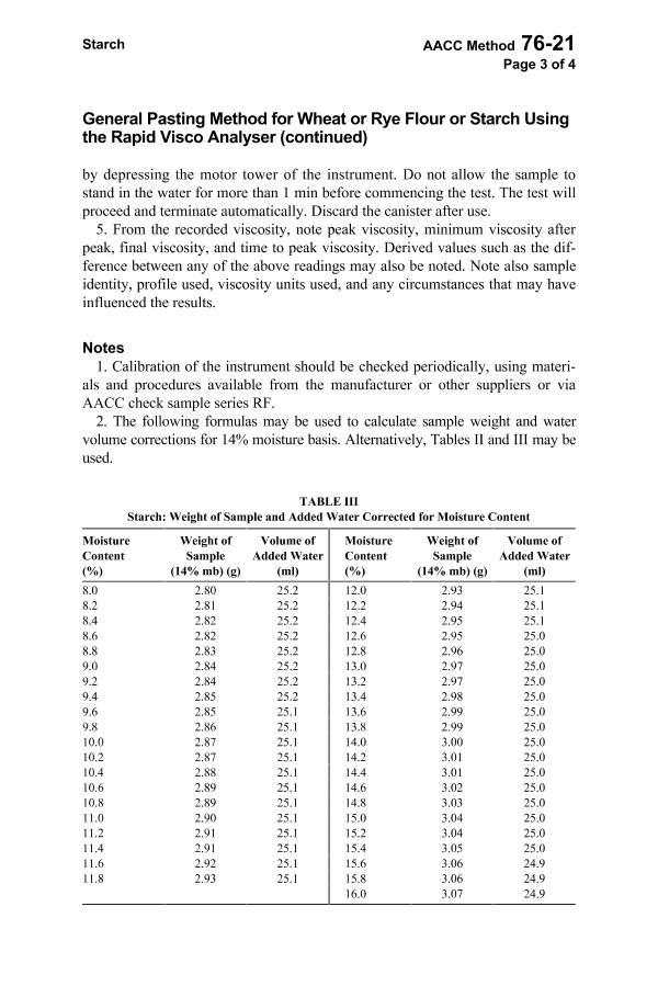 AACC 76-21 General Pasting Method for Wheat or Rye Flour or Starch ...